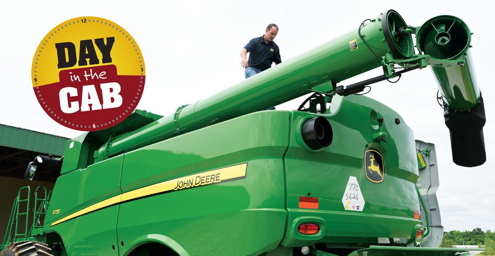 John Deere Combine Harvester Inside Cab