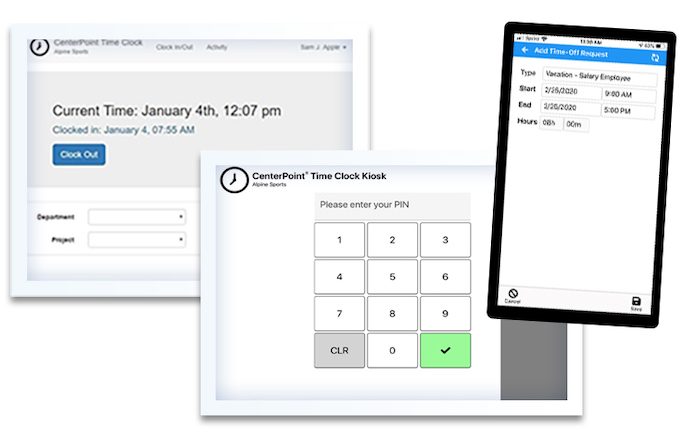 Red Wing Software CenterPoint Online Time Clock