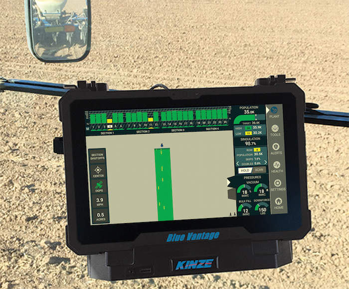 Kinze Mfg. Blue Vantage Display | Farm Equipment Publication
