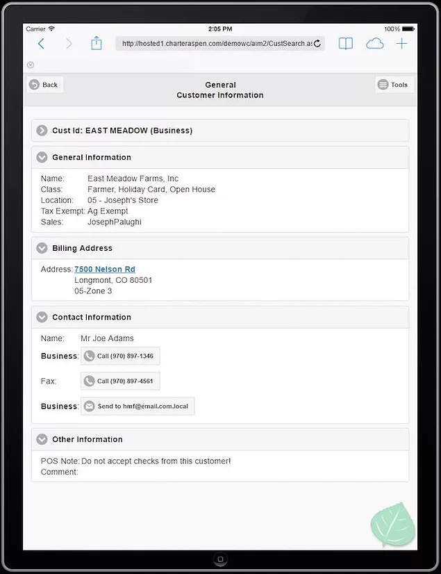 Charter Software Inc. ASPEN Interactive Mobility (A.I.M) CRM
